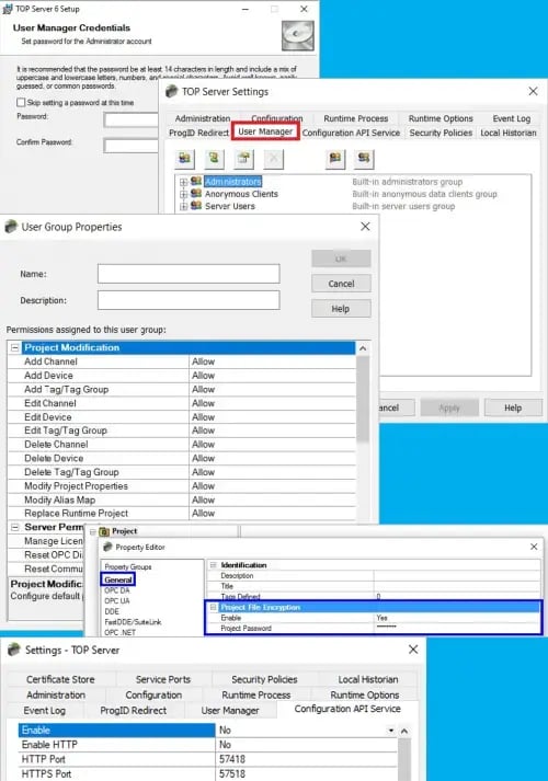 Configure TOP Server and KEPServerEX Remotely and Securely